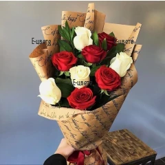 Send flowers to Bulgaria with E-cvete - Order a bouquet of 9 roses online